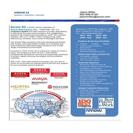 Arrow S3 Line Card | PDF