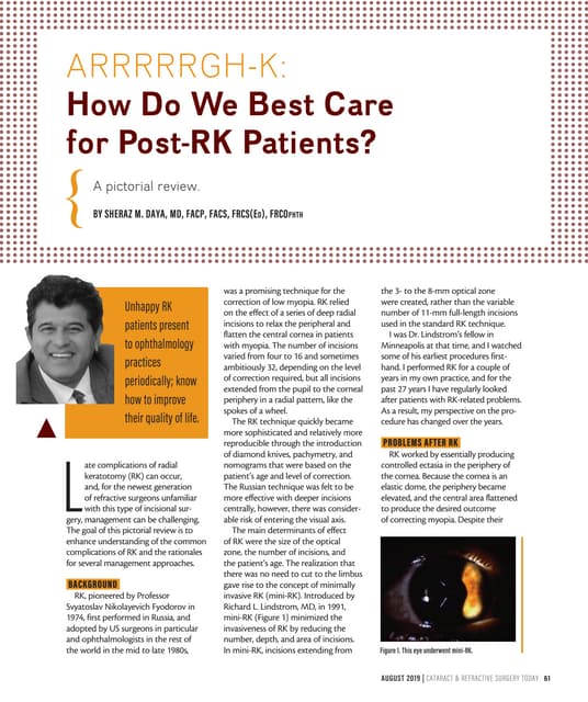 Refractive surgery pdf | PPTX