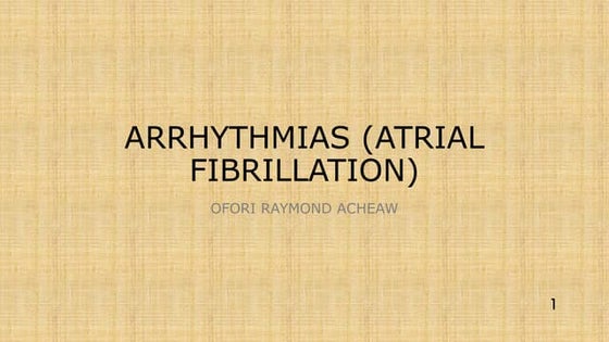 Arrythmia | PPTX