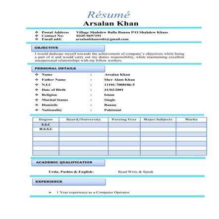 Arsalan khan cv pdf | PDF