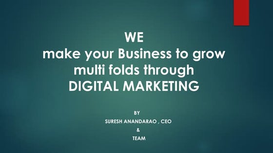Ppt on digital marketing | PPTX