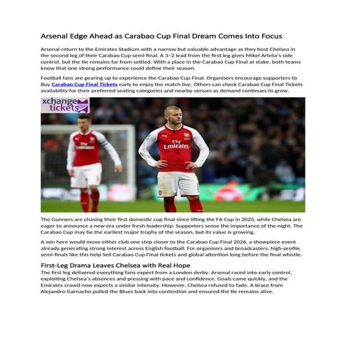 Arsenal Edge Ahead as Carabao Cup Final Dream Comes Into Focus.docx