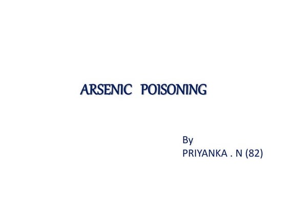 post mortem changes of arsenic poisoning | PPT