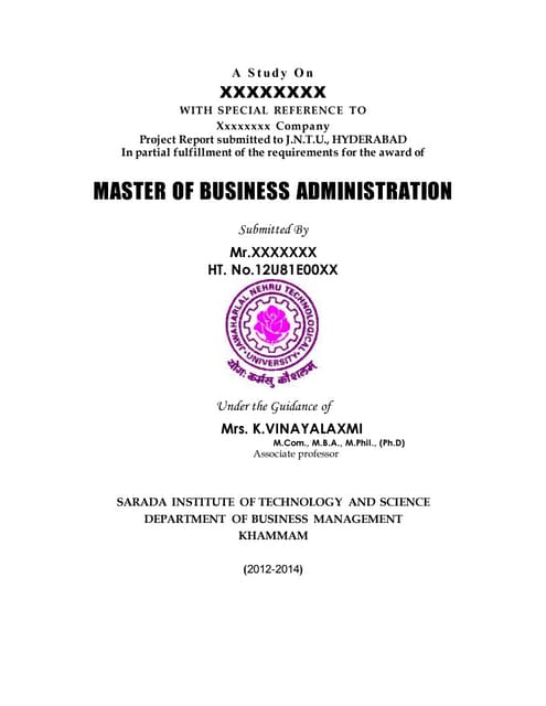 Format of summer training report by munna kumar yadav (MBA) | DOCX