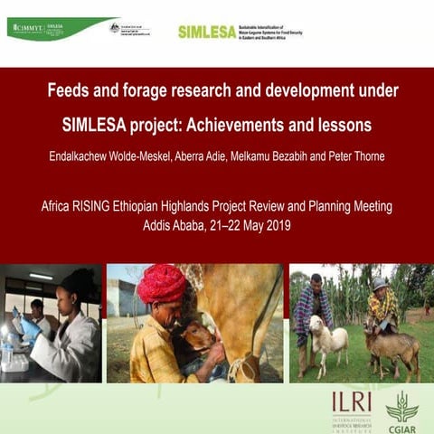 Feeds and forage research and development under SIMLESA project ...