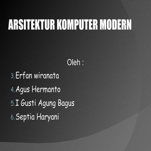 Arsitektur komputer | PPT