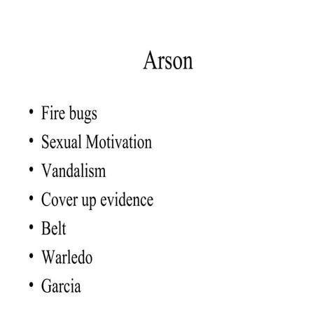 Arsonnotes | PPT