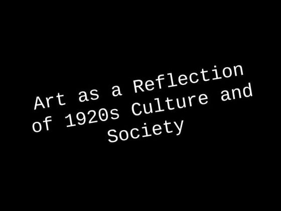 Art 1920s 9 slides | PPT