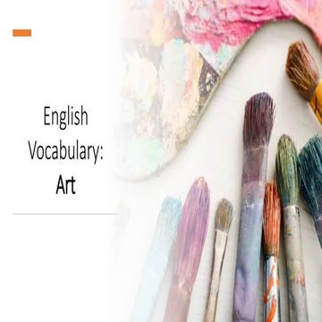 English Vocabulary - Art | PPT