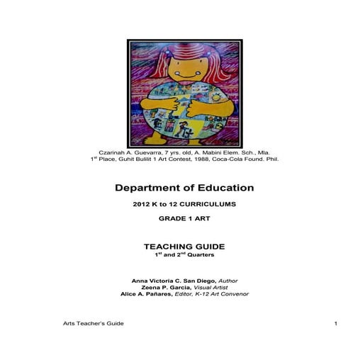 Art gr-1-teachers-guide-q12 | PDF
