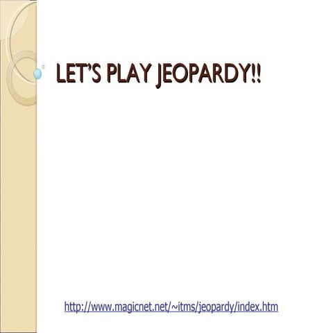 Art Jeopardy | PPT