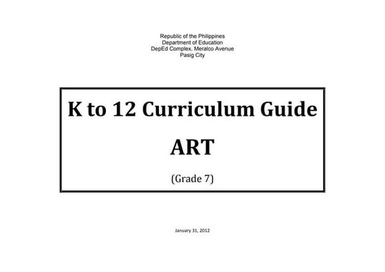 Teaching arts in elementary | PPTX