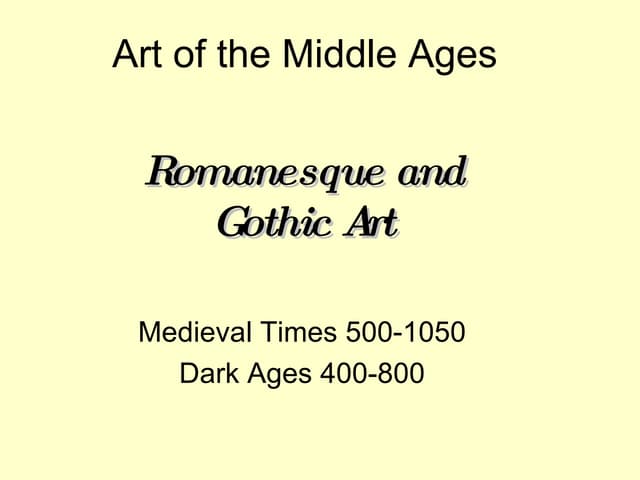 Romanesque art | PPS