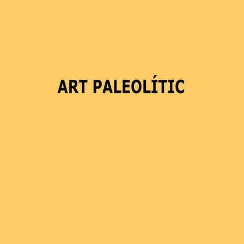 Art PaleolíTic | PPT