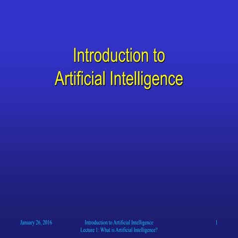 Artificial Intelligence | PPTX | Programming Languages | Computing