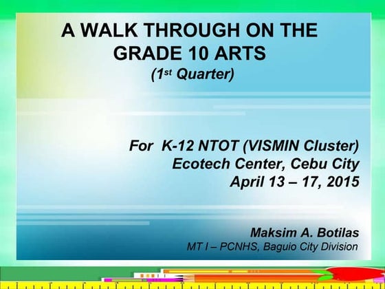 Grade 10 arts Quarter 1 | PPT | Painting | Arts and Crafts