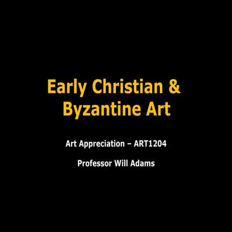 Art1204 early christian & byzantine art | PDF