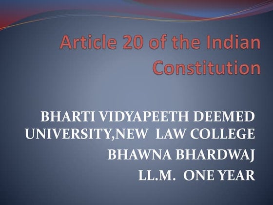 Nature and Importance of Indian Constitution | PPT
