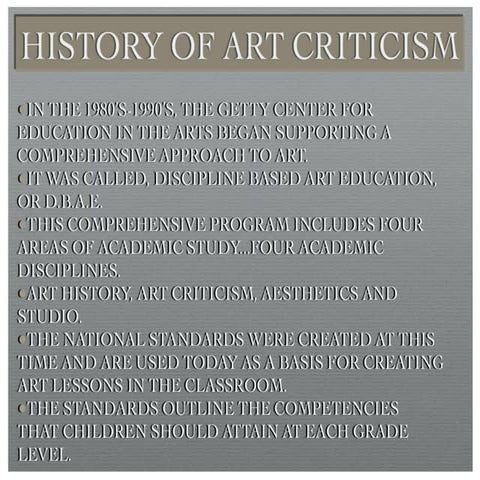 Art 326 History of Art Criticism | PPT