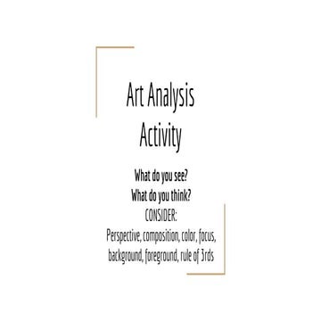 Art analysis activity | PPTX