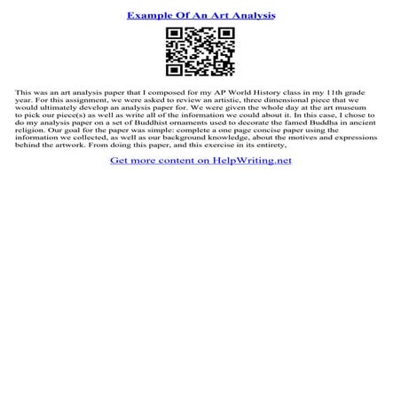 Art Analysis Essay | PDF