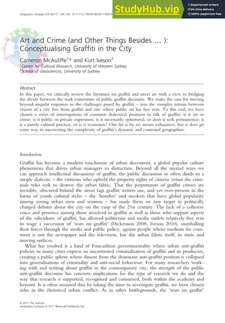 Graffiti and the concepts of criminology | PPTX | Crime & Harmful Acts ...