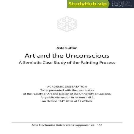 Art And The Unconscious A Semiotic Case Study Of The Painting Process ...