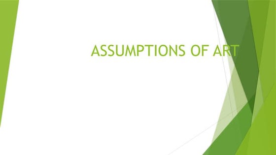 What is Art: Introduction and Assumptions | PPT