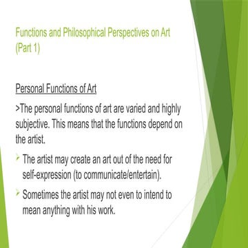 Artapp-module-5-slides functions of art.pptx | Modern Art | Fine Art