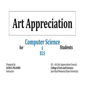 Art Appreciation for CS and ELS_1st Sem 2024-2025.pdf