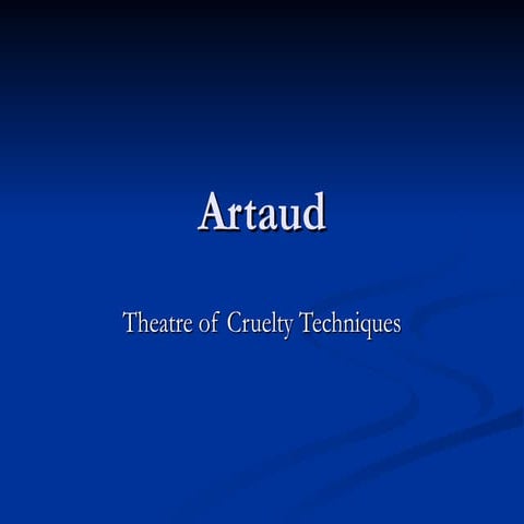 Artaud sound | PPT
