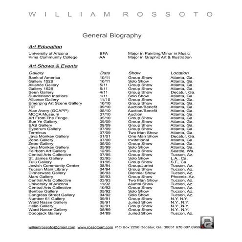 Art Biography | PDF
