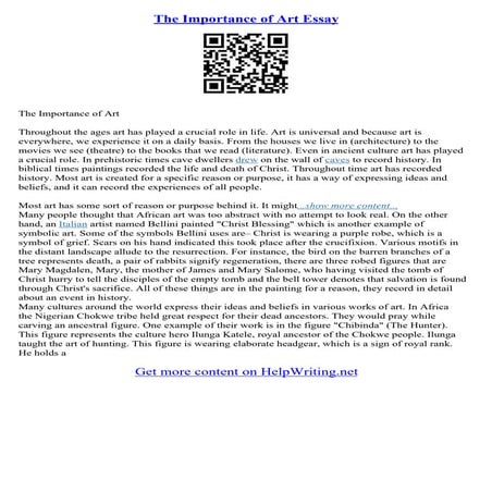 Art College Essay | PDF