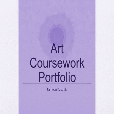 Art coursework powerpoint portfolio | PPT
