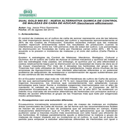 Artículo nuevas alternativas de control quimico de malezas-Experiencias ...