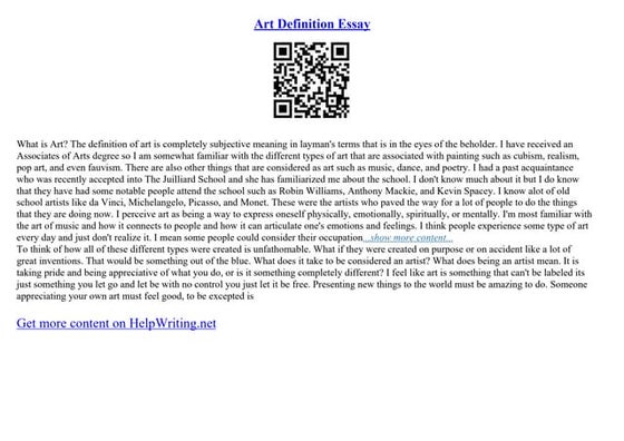 Why Visual Art? | RTF