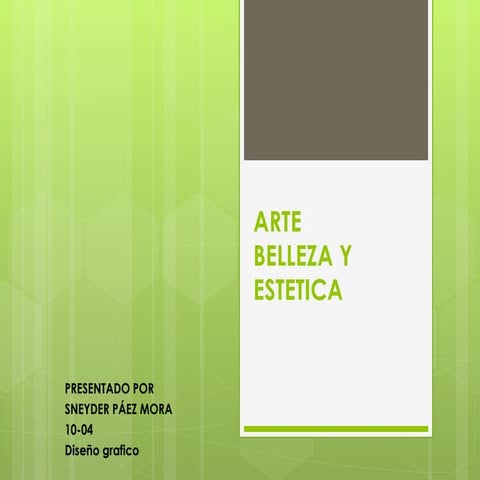 Diseño grafico belleza estetica y arte | PPT