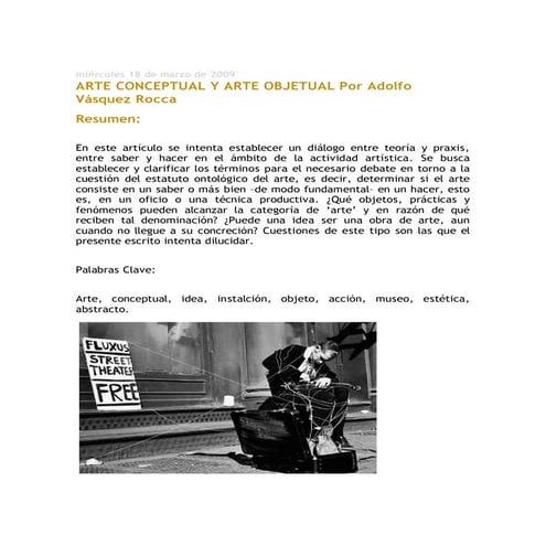 Arte conceptual-arte-objetual por vazques rocca (1) | PDF | Modern Art ...