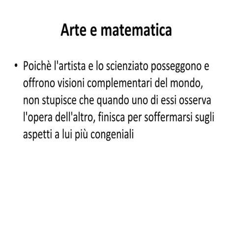 Arte E Matematica | PPT