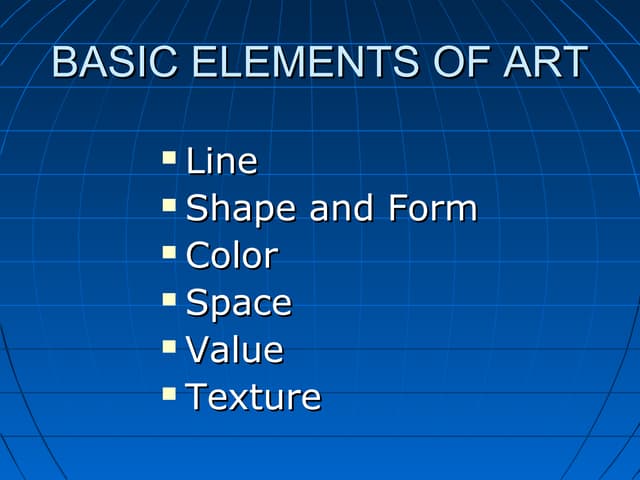 The Elements of Art | PPTX