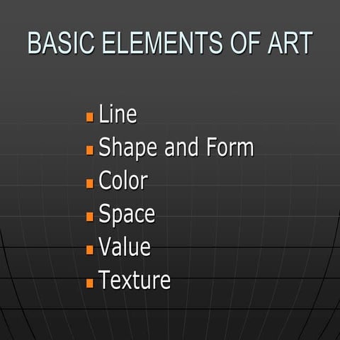 Art elements for painting slideshow | PPT