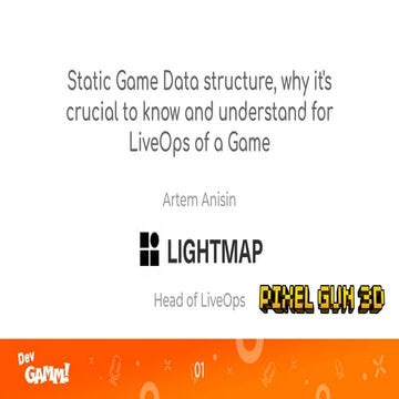 Static Game Data structure, why it's crucial to know and understand for ...