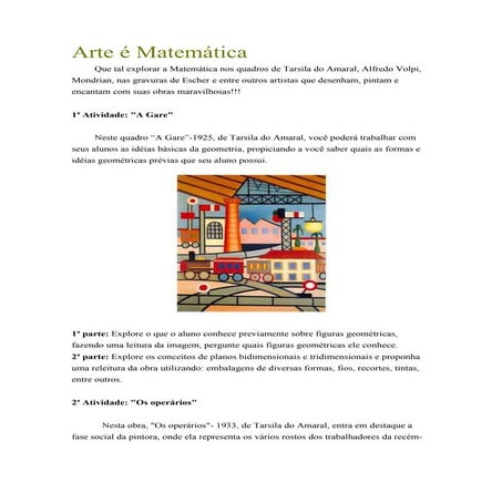 Arte é matemática | DOCX