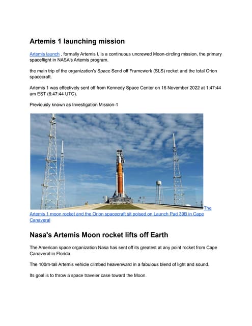 Artemis program | PPTX