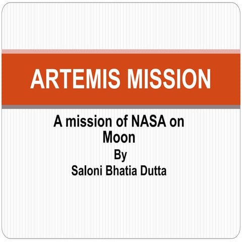 Artemis mission | PPTX