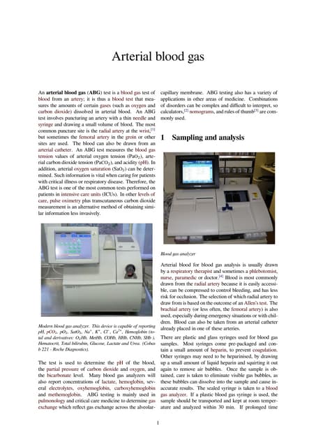 VBG vs ABG (replacement of venous blood sample instead of arterial one for analysis of blood ...