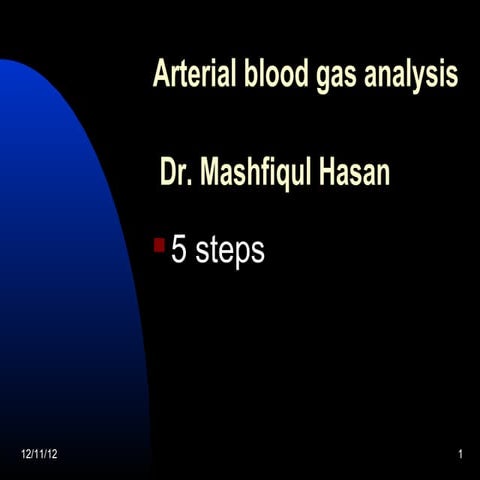 Arterial blood gas analysis | PPT