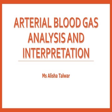 Arterial blood gas analysis and interpretation | PDF