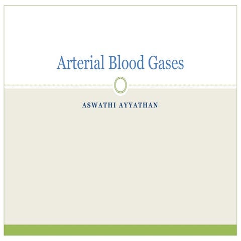 Arterial blood gases | PPT