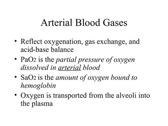 Arterial blood gases | PPT